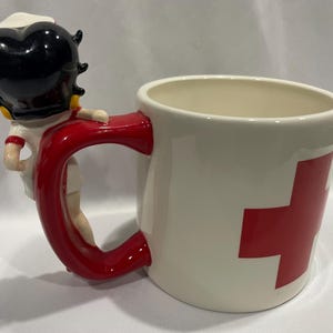 Betty Boop Red Cross Mug, Nurse Betty Boop, Pacifica Super Size Mug ...