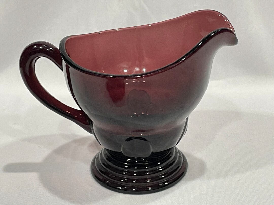New Martinsville Moondrop Amethyst Creamer Purple Creamer, Pedestal ...