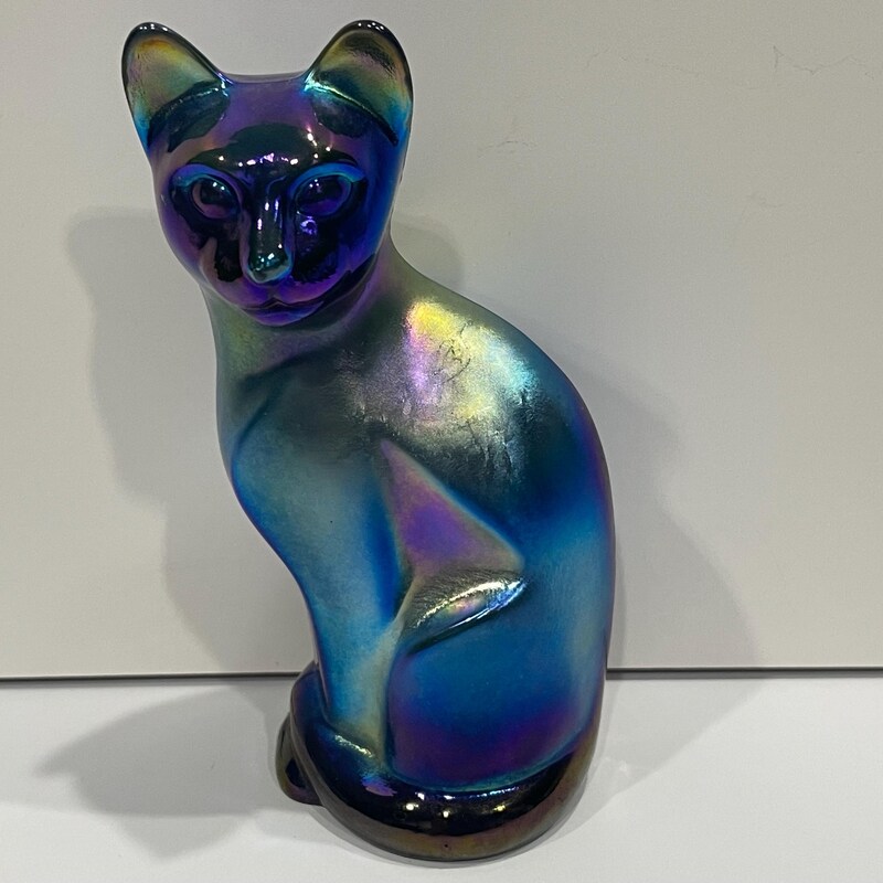 Fenton Glass Cat - Etsy