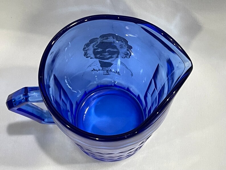 Shirley Temple Cobalt Blue Pitchar Cobalt Blue Pitcher Small - Etsy