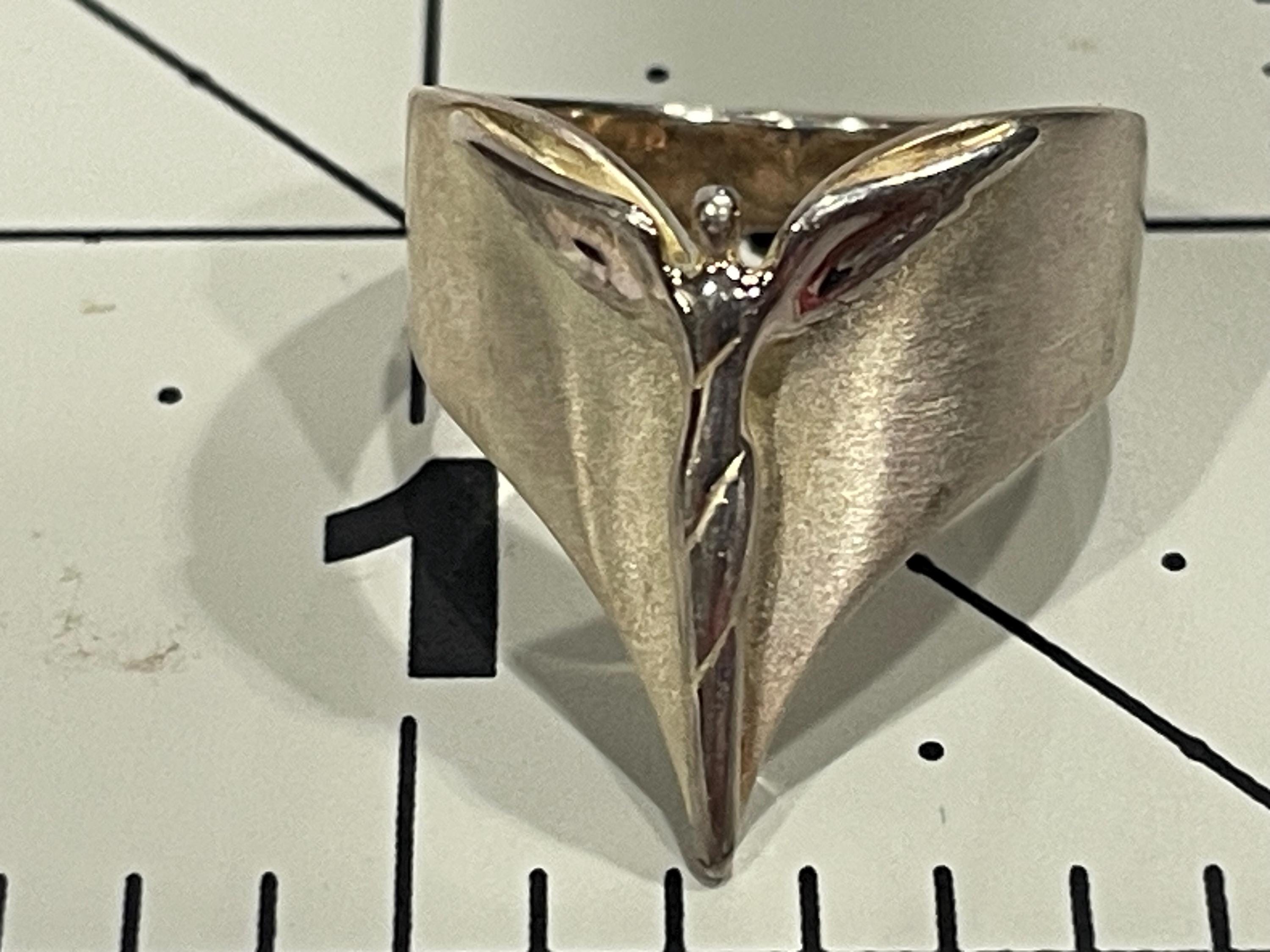 Lavaggi Angel Sterling Silver Ring, Sterling Ring With Angel, Size 5 ...