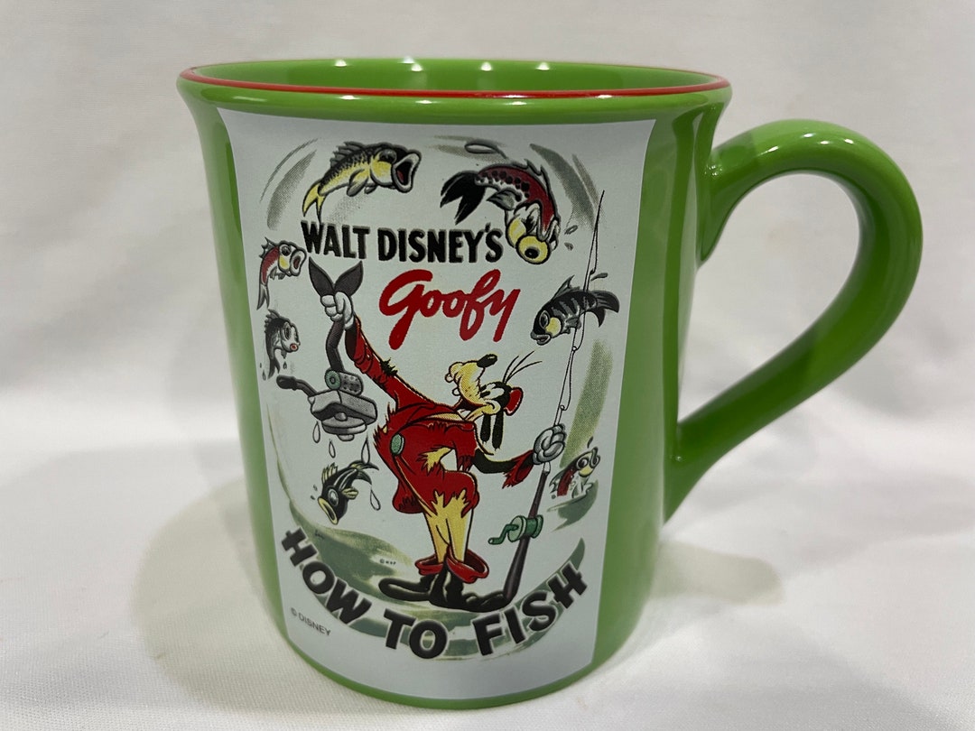 Walt Disney's Goofy How to Fish Mug Goofy With Fishing - Etsy