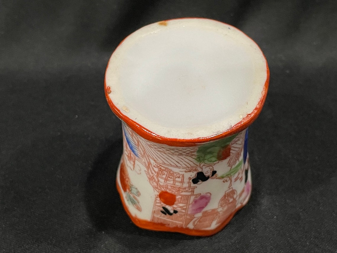 Japanese Hand Painted Geisha Toothpick Holder | Etsy