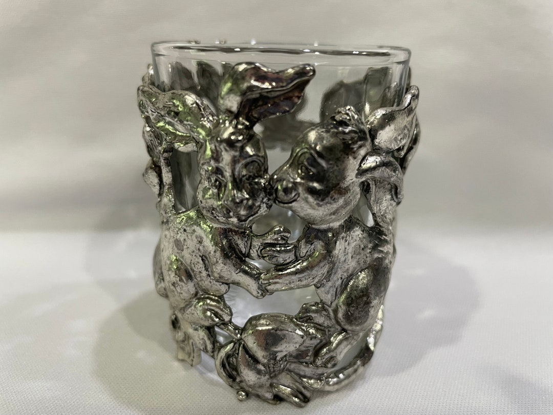 Arthur Court Metalware Pewter Bunny Rabbit Votive - Etsy