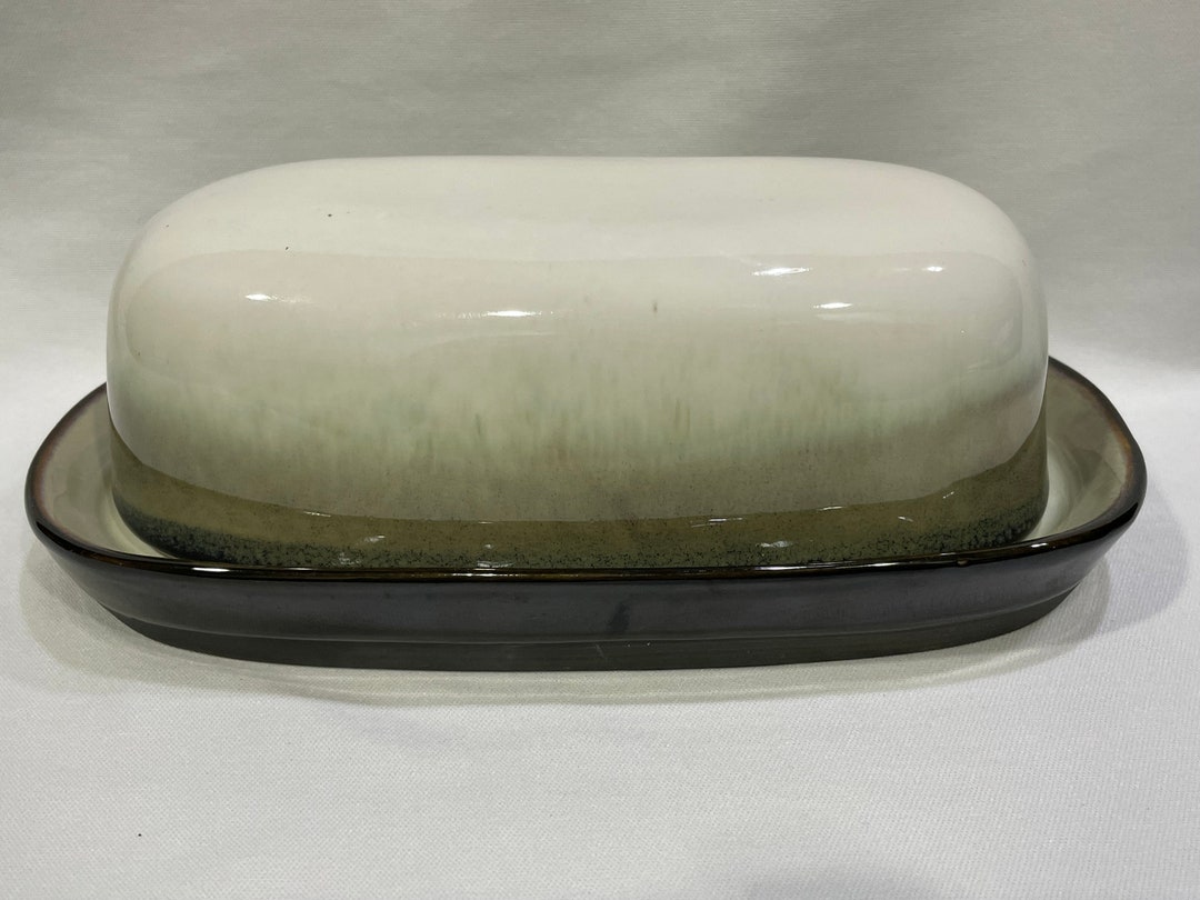 Multitone Butter Dish, Sango Nova Black 4932, Black Ombre' Glazed ...