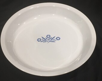 Corning White Coupe 9 Pie Baking Plates, Plain White or Blue Cornflower ...