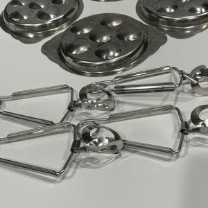 American Metal Crafting Escargot Tray and Tongs, Snail Trays and ...