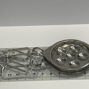 American Metal Crafting Escargot Tray and Tongs, Snail Trays and ...