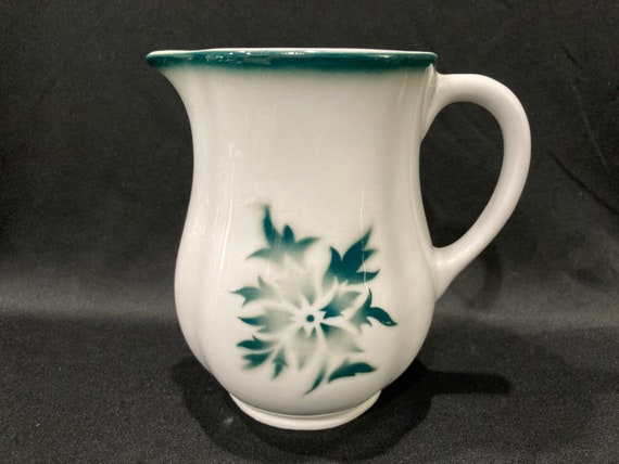 Arabia of Finland Pottery Small Milk Pitcher with Green Edge | Etsy