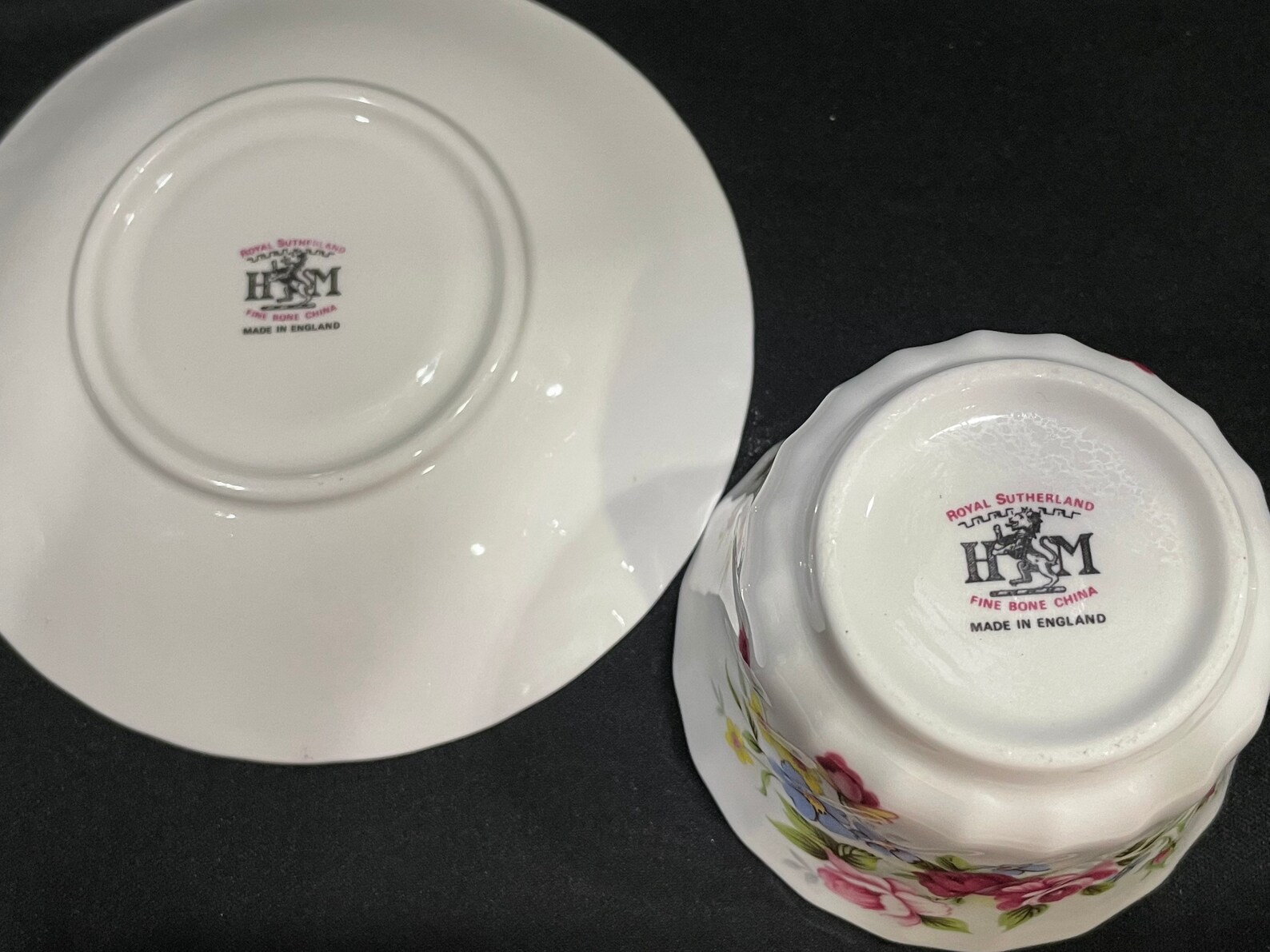 H&M Royal Sutherland Fine Bone China Floral Spray Cup and | Etsy
