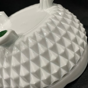 Indiana Glass, Diamond Point Milk Glass Bowl, Three Footed Candy Dish ...