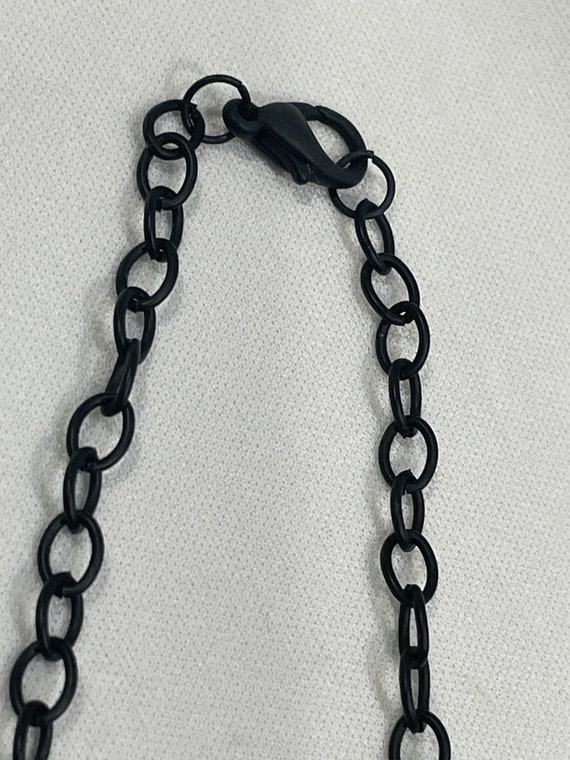 Black Metal Lace Frame with Cameo on 20" Black Chain,… - Gem