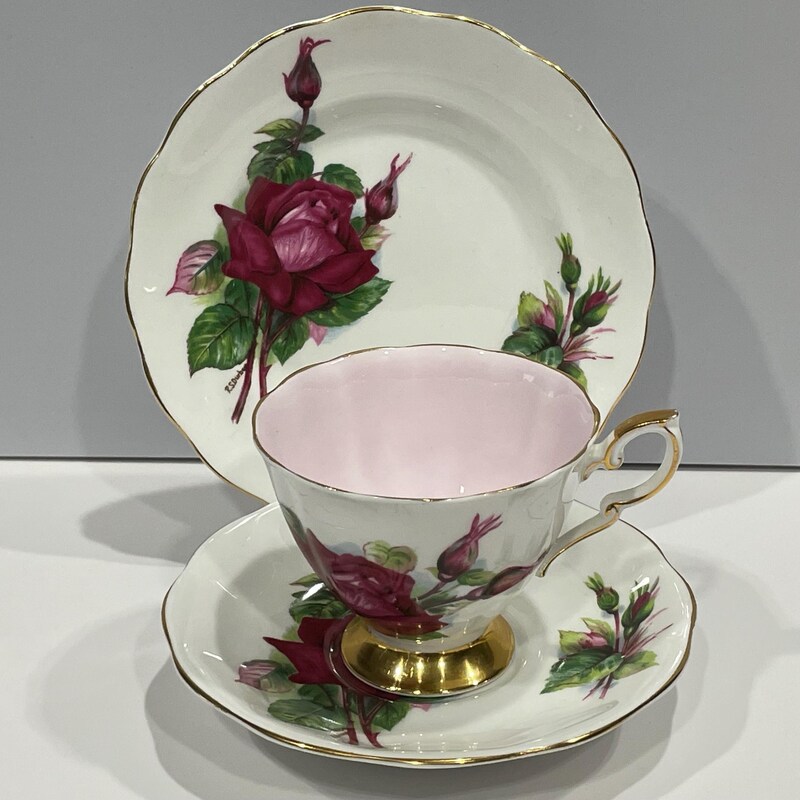 Red Rose Teacup - Etsy