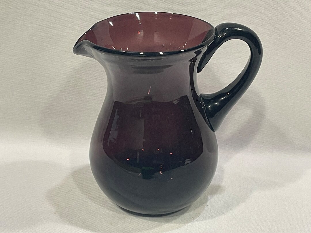 Handblown Amethyst Glass Miniature Pitcher/creamer, Glass Creamer With ...