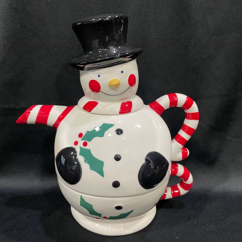 Snowman Teapot - Etsy
