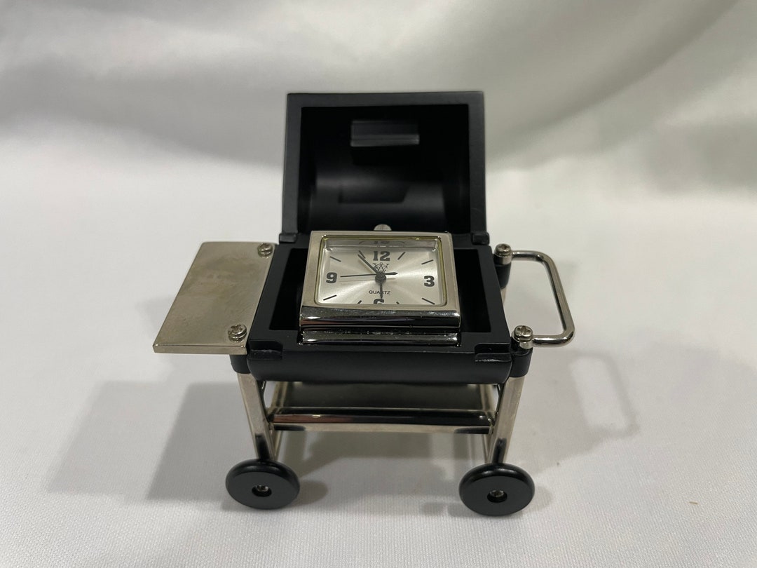 Mini Black BBQ Grill Clock - Etsy