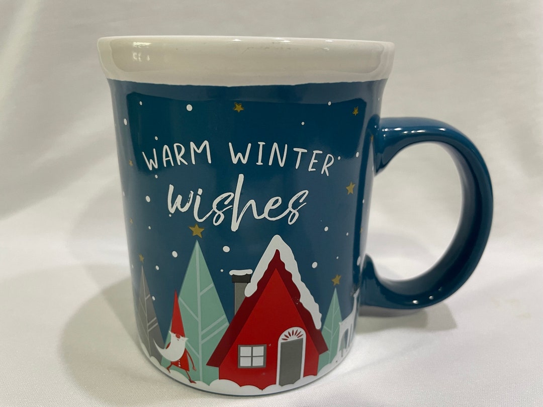 Designpac Gifts, Slate Blue Mug With Red House and Santa With Christmas ...