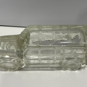Woody Station Wagon Glass Candy Container, Vintage Candy Container, Car ...