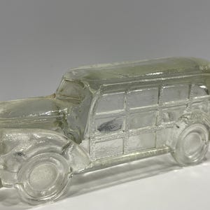 Woody Station Wagon Glass Candy Container, Vintage Candy Container, Car ...