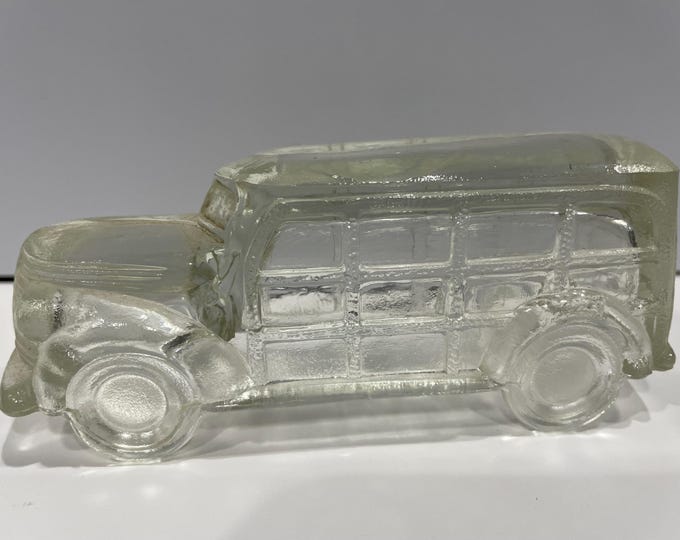 Woody Station Wagon Glass Candy Container, Vintage Candy Container, Car ...