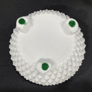 Indiana Glass, Diamond Point Milk Glass Bowl, Three Footed Candy Dish ...
