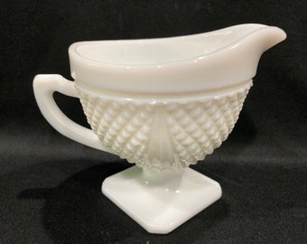 Diamond Point Milk Glass - Etsy