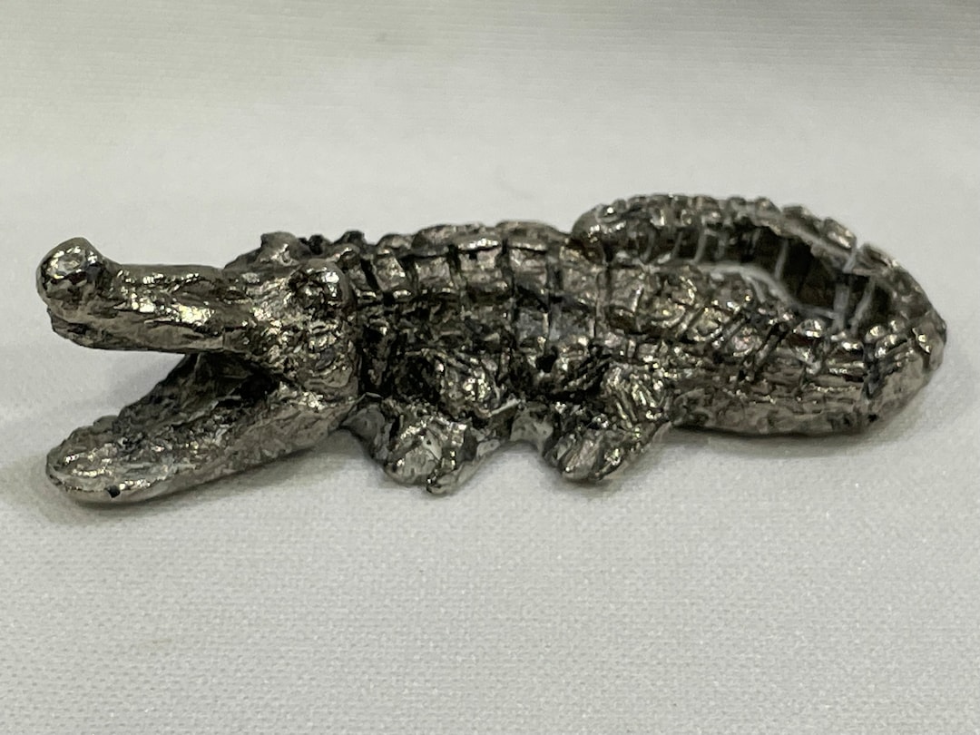 The Alligator, Miniture Woodland Figure, Pewter Animal Miniature ...
