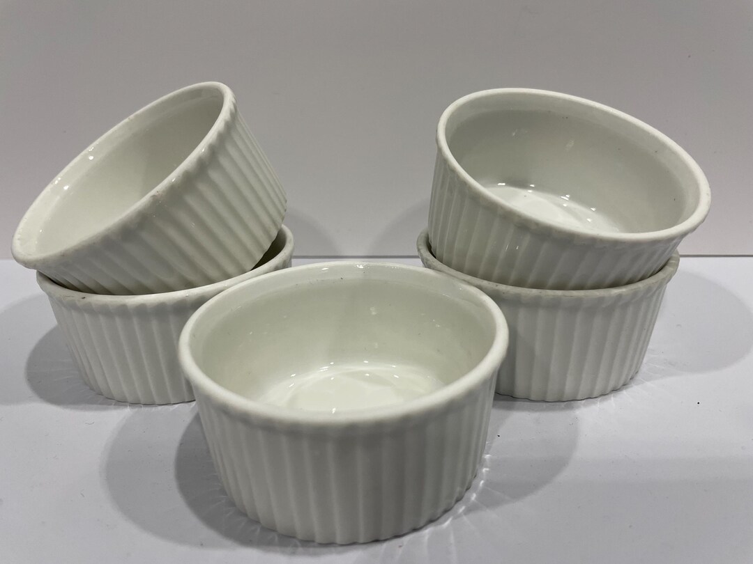 Apilco Mini Ramekin, Small White Ramekins, Set of 5 Two Ounce Ramekins ...