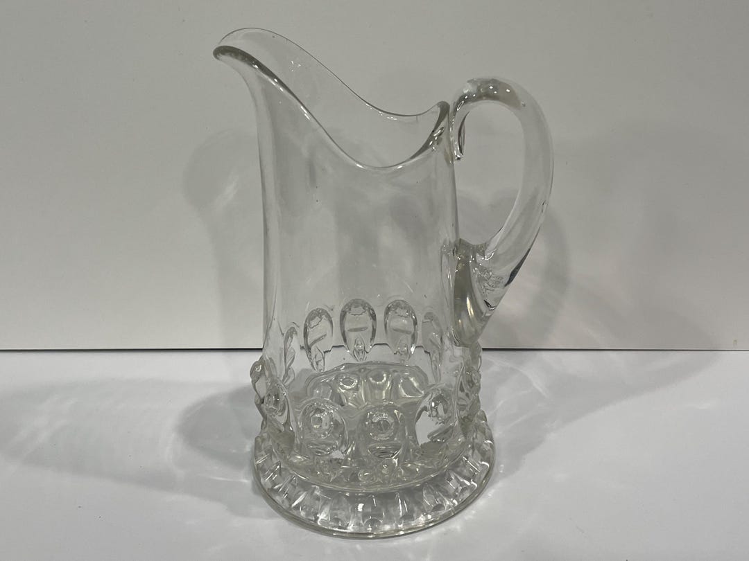 Thompson Glass Company, Torpedo Pattern Small Pitcher - Etsy