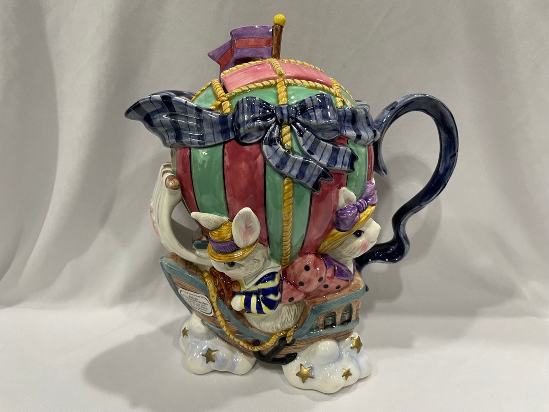 Fitz & Floyd Ballooning Buddies Hot Air Balloon Teapot, Teapot Lover ...