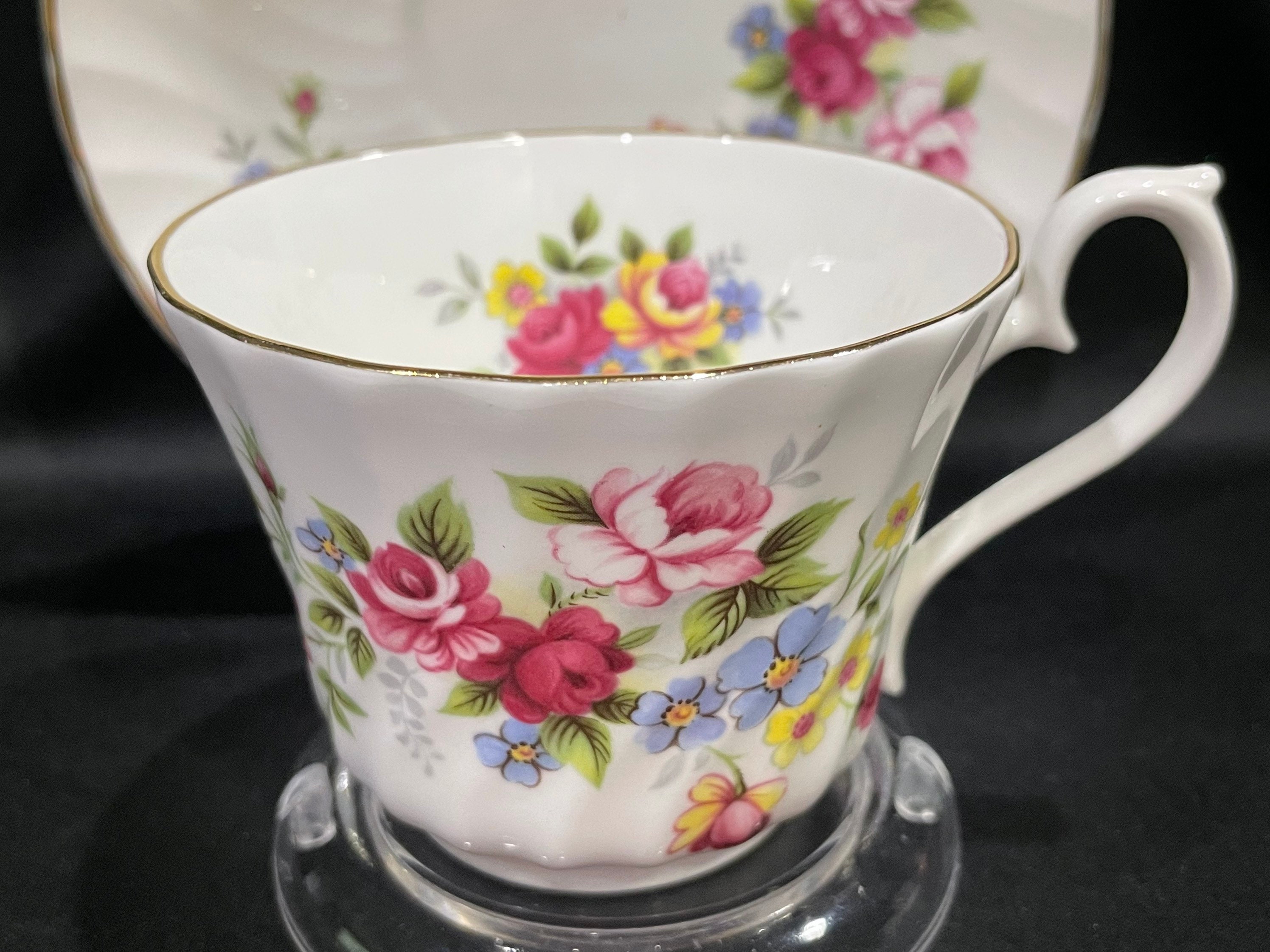 H&M Royal Sutherland Fine Bone China Floral Spray Cup and | Etsy