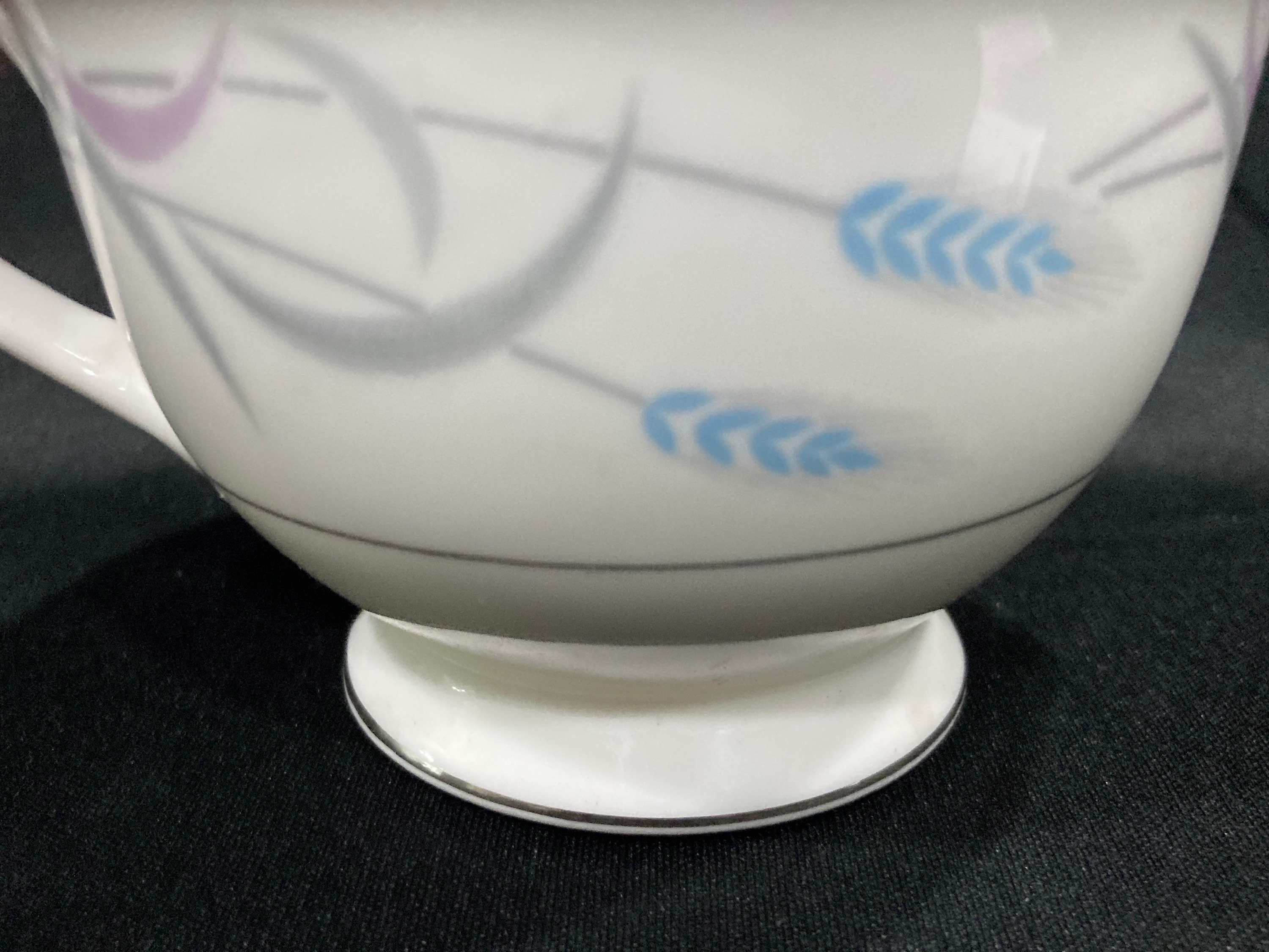 Valmont Fine China Royal Wheat Pattern Blue Wheat With Gray | Etsy