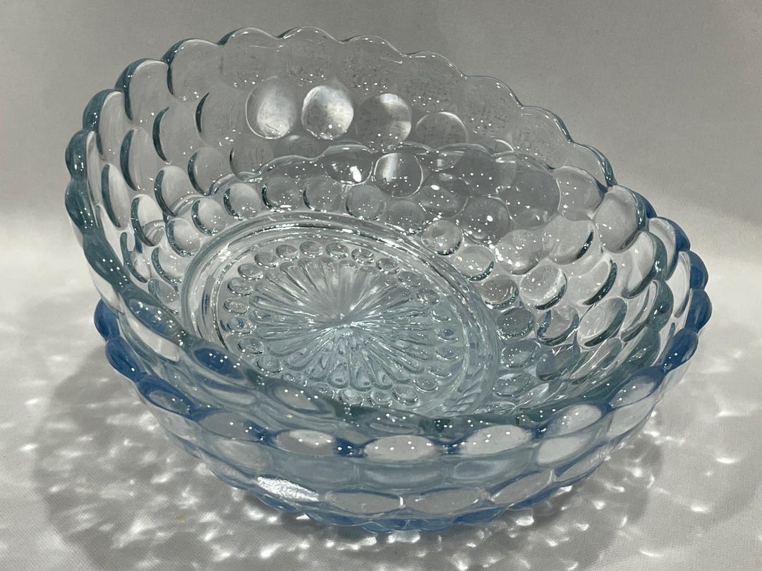 Fire King, Anchor Hocking, Blue Saphire Bubble Bowl, Blue Cereal Bowl ...