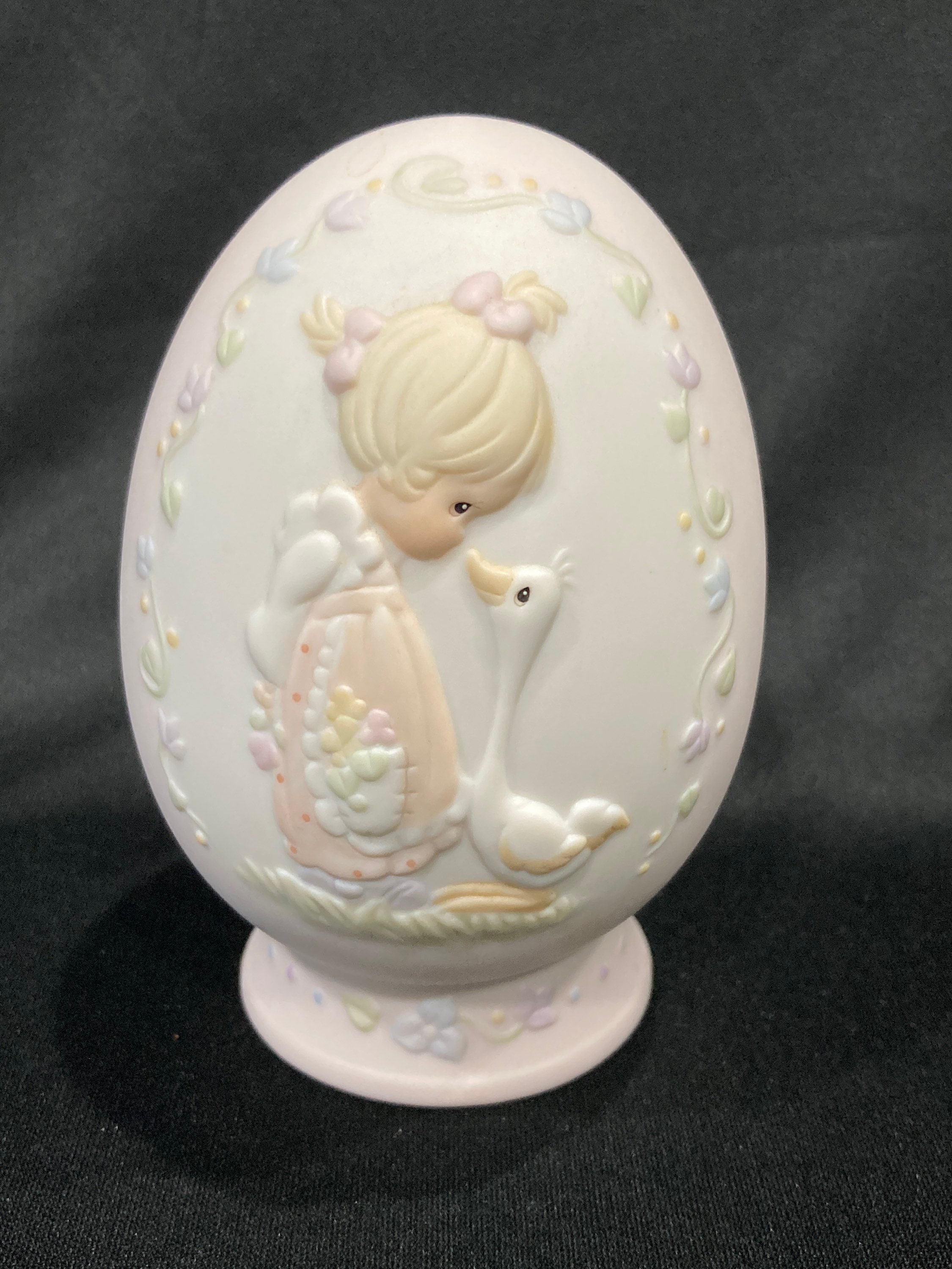Precious Moments Easter Egg 1993 With Base Make a Joyful - Etsy