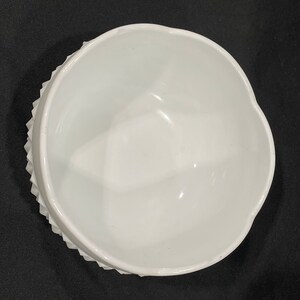 Indiana Glass, Diamond Point Milk Glass Bowl, Three Footed Candy Dish ...