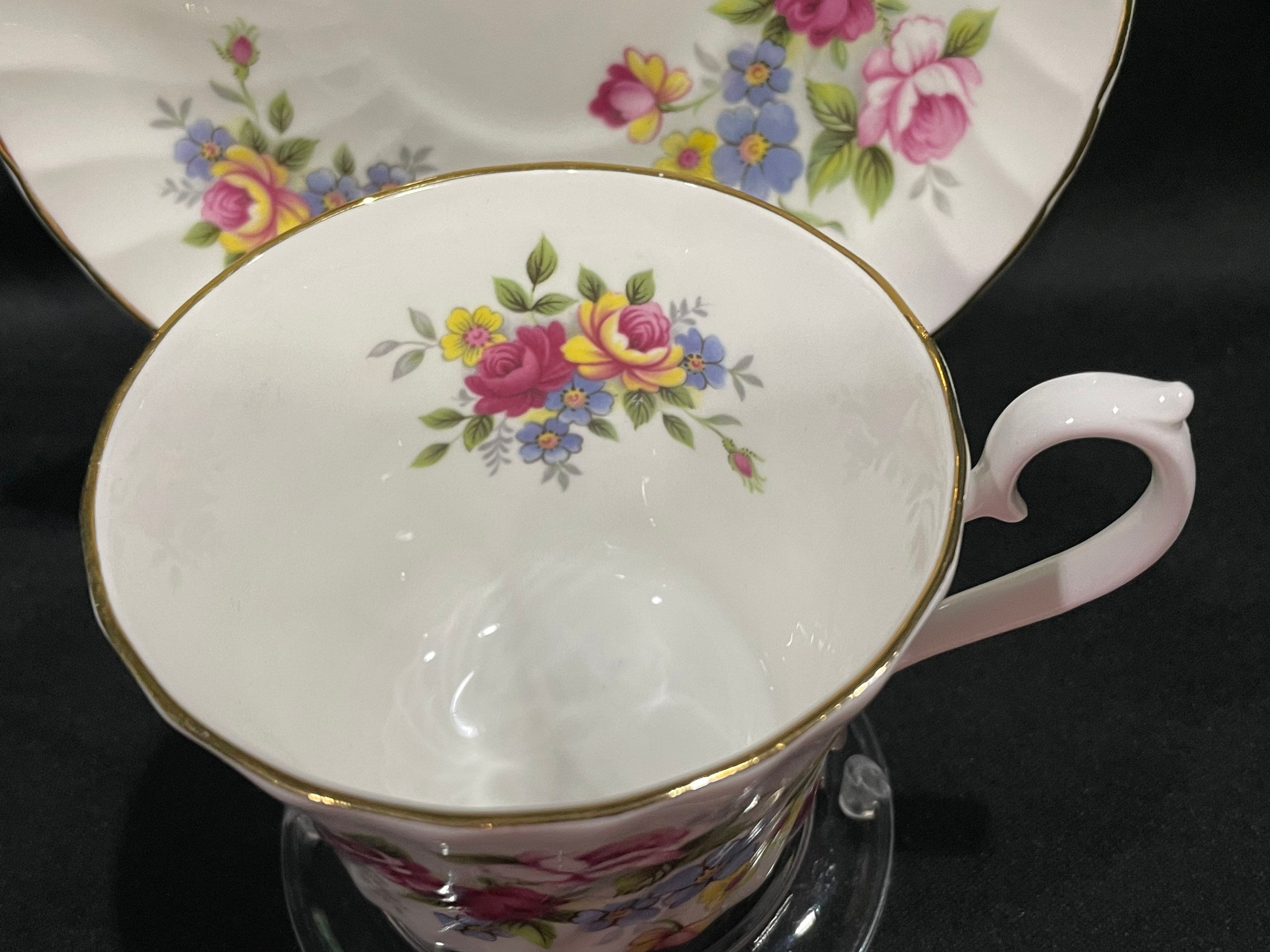 H&M Royal Sutherland Fine Bone China Floral Spray Cup and | Etsy