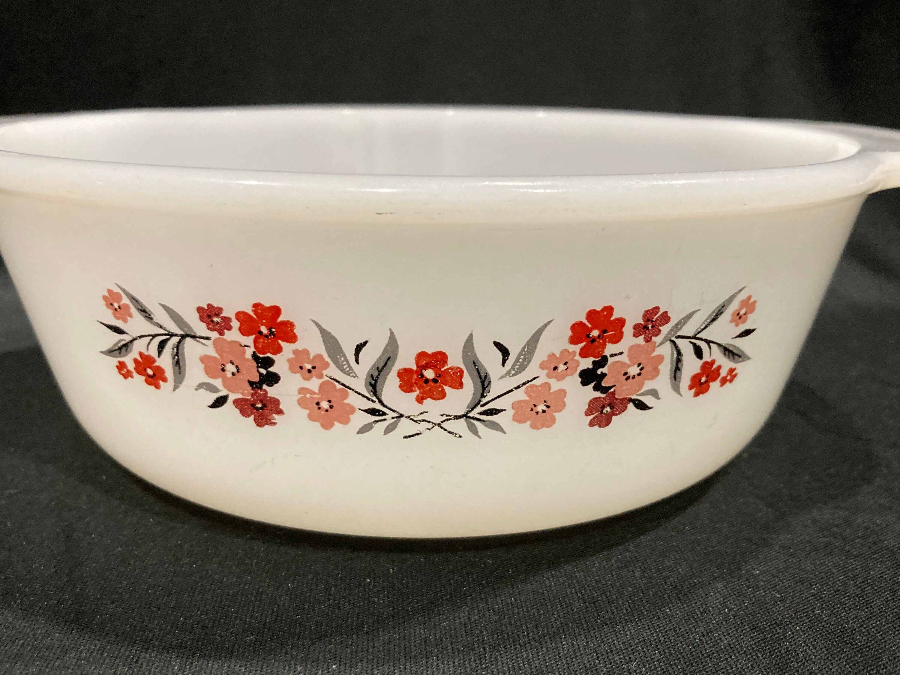 Fire King Primrose 1qt Round Casserole Scalloped Handles | Etsy