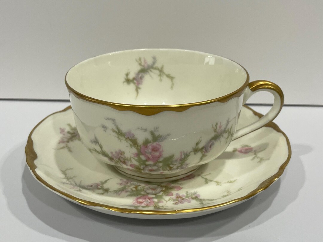 Warwick Fine China, Avon Rose Cup and Saucer, Mid Century, Flowers With ...