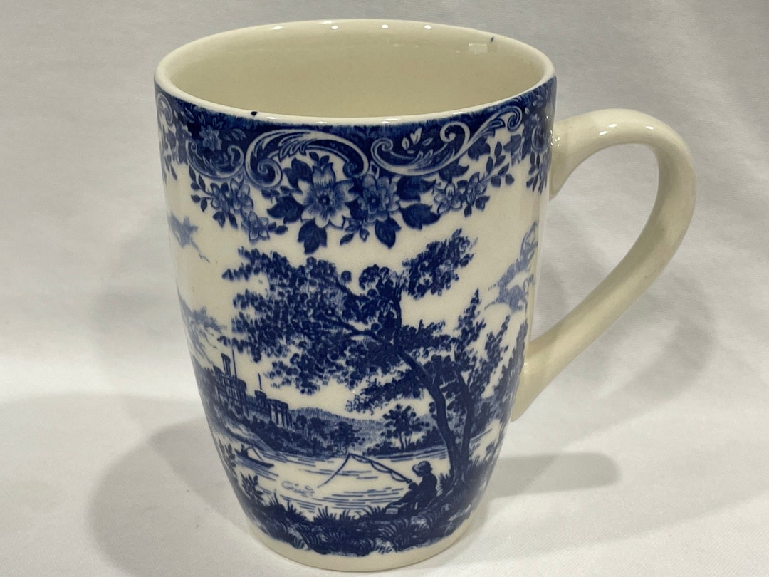 Churchill English Scene, Blue and White Mug - Etsy