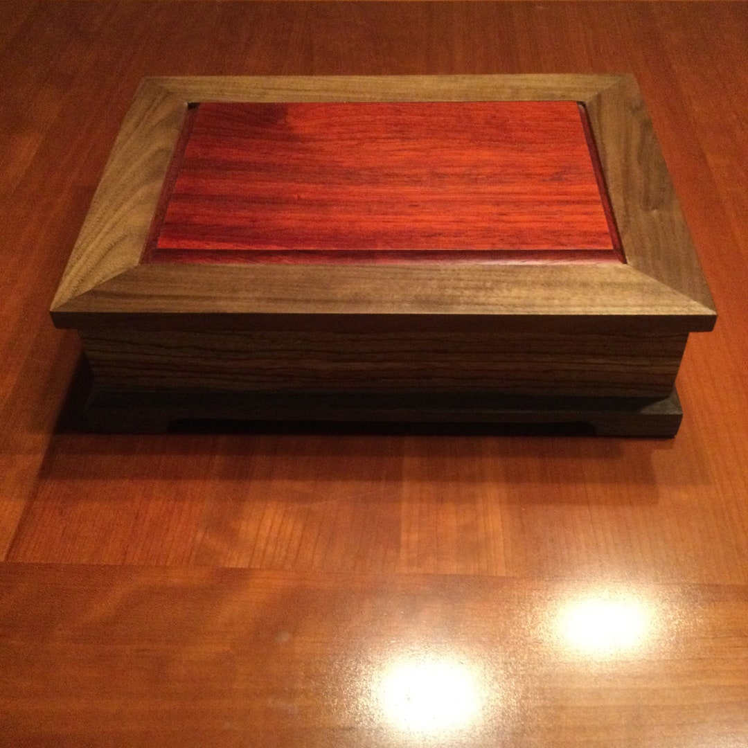 Jewelry Box Exotic Padauk, Zebra Wood and Walnut - Etsy