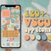 VSCO App Icons Pack 120 Retro IOS 14 App Covers Aesthetic Icons ...