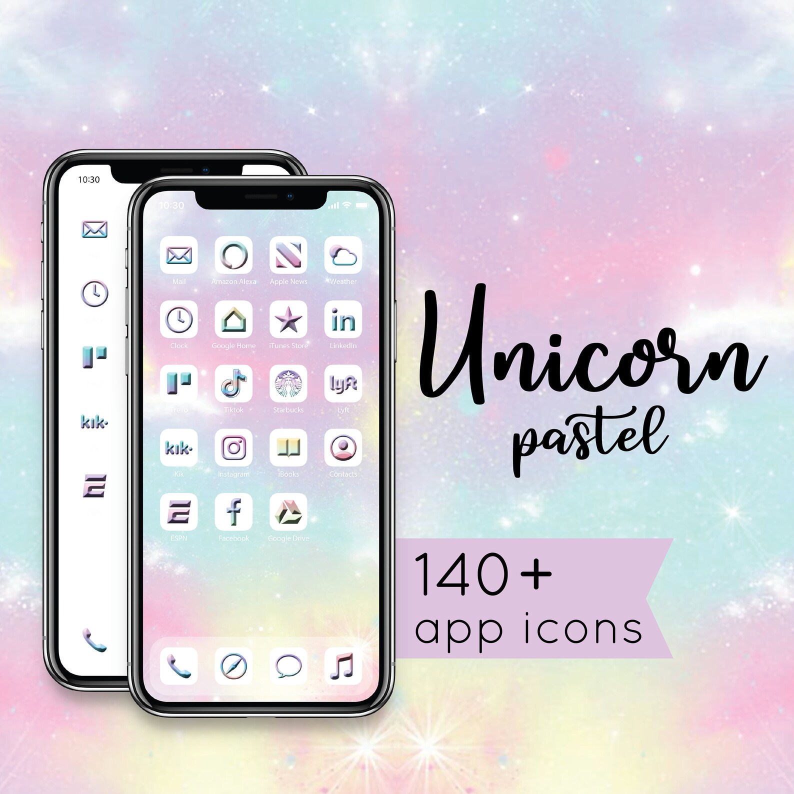 140 Pastel App Icons Pack Unicorn Pastel Icons Pack Cotton Candy Pastel ...