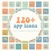 VSCO App Icons Pack 120 Retro IOS 14 App Covers Aesthetic Icons ...