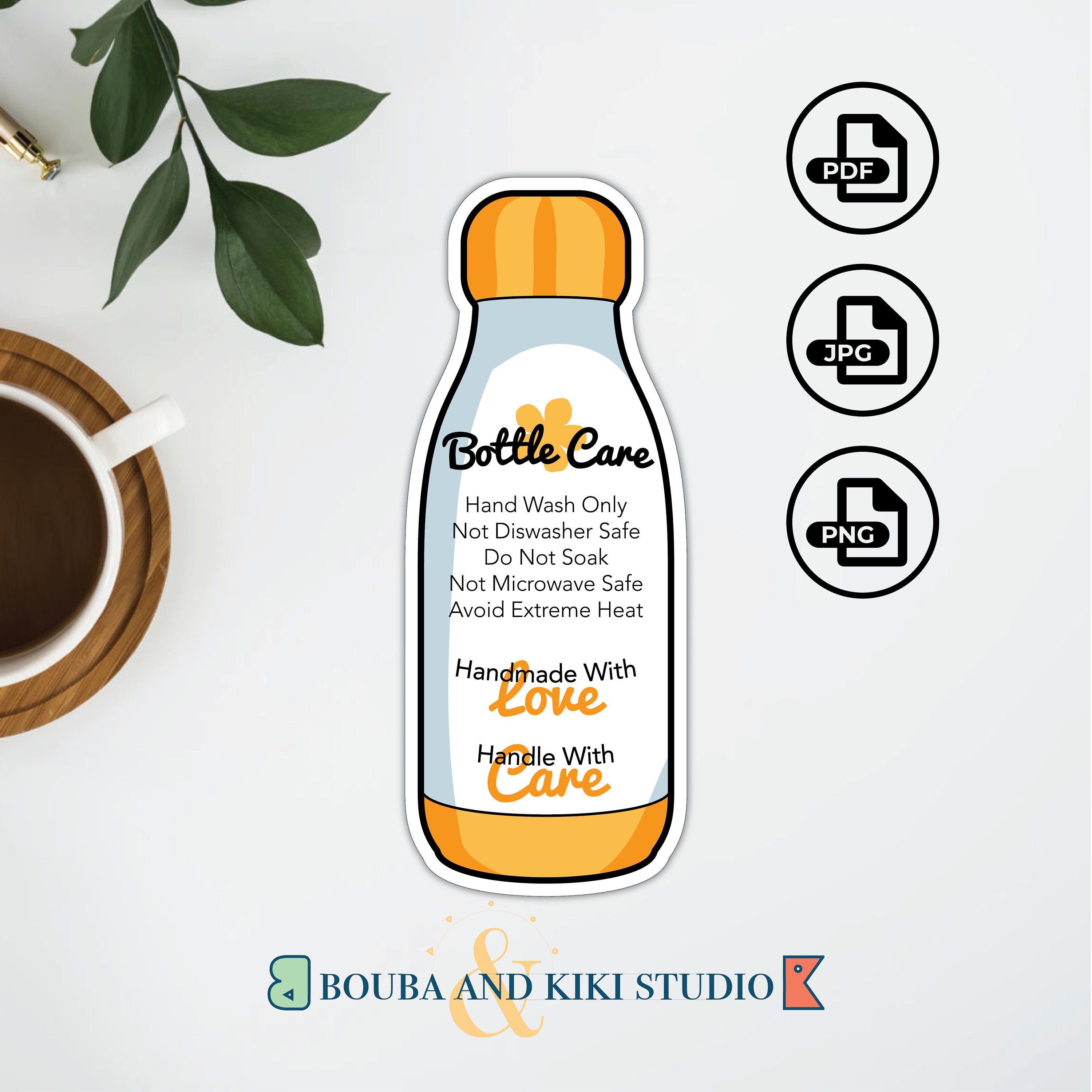 PRINTABLE Water Bottle Care Cards Water Bottle Care Instructions Water ...