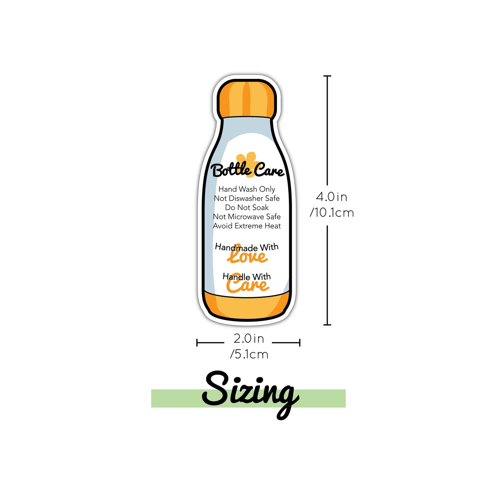 PRINTABLE Water Bottle Care Cards Water Bottle Care Instructions Water ...
