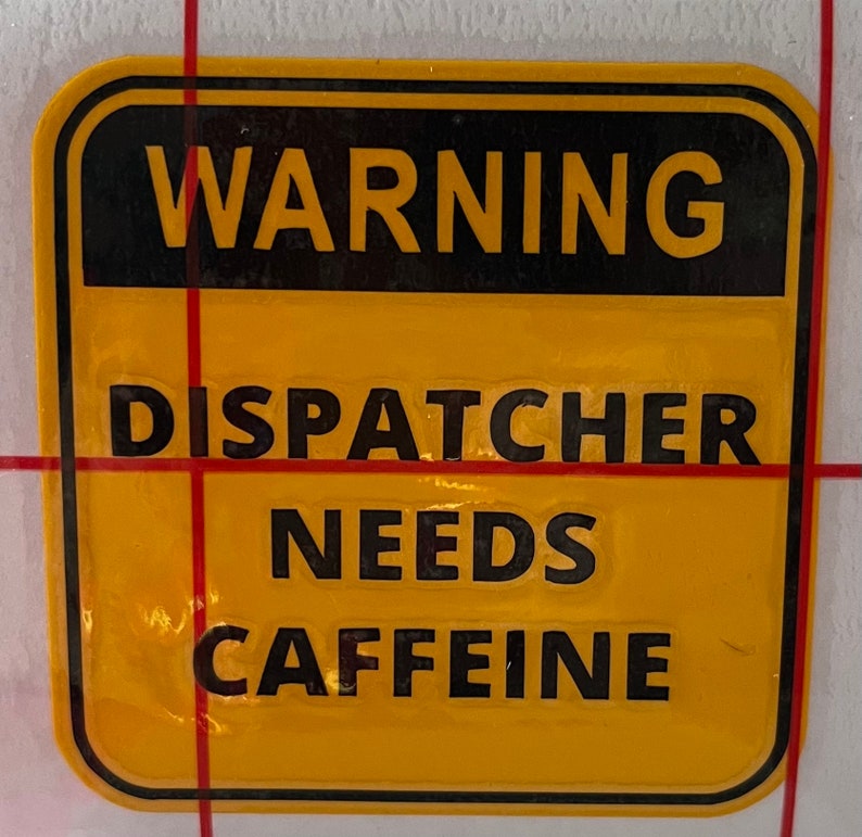 Warning: Dispatcher Needs Caffeine Decal - Etsy