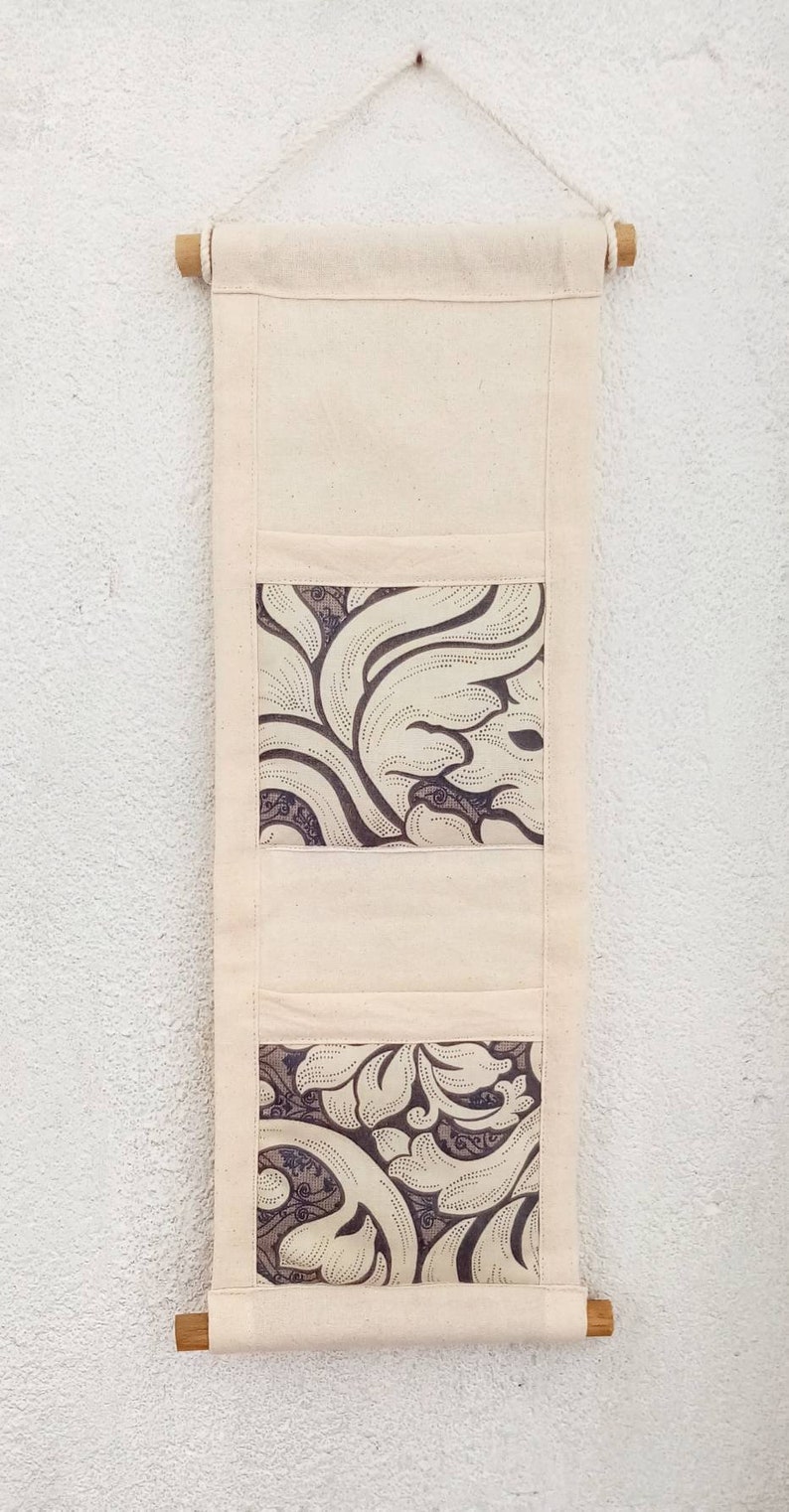 Mail Organizer Storage Wall Fabric Organize Entry Way Two Pockets ...