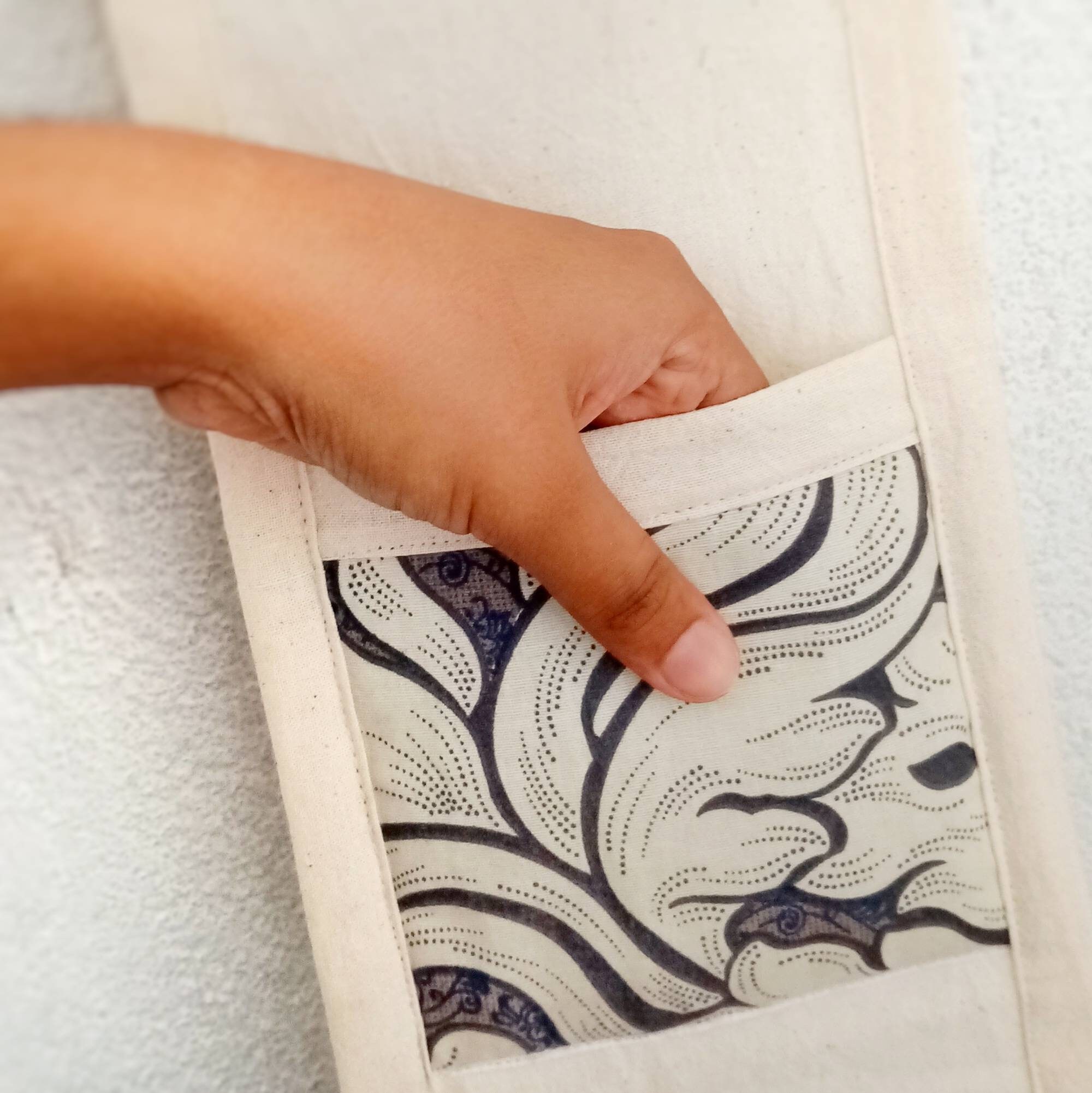 Mail Organizer Storage Wall Fabric Organize Entry Way Two Pockets ...