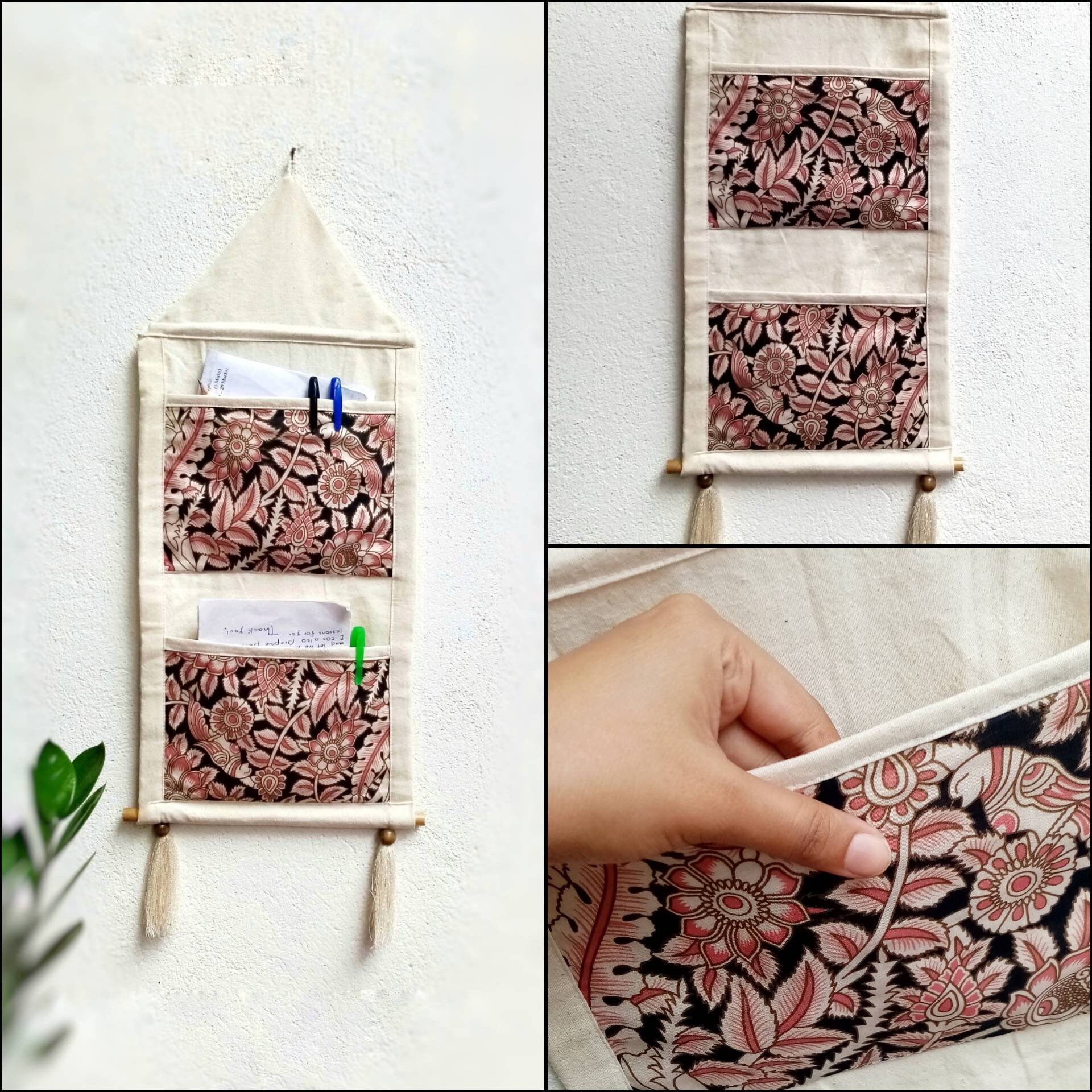 Mail Organizer, Fabric Wall Pockets, Two Pocket Organizer, Mails and ...
