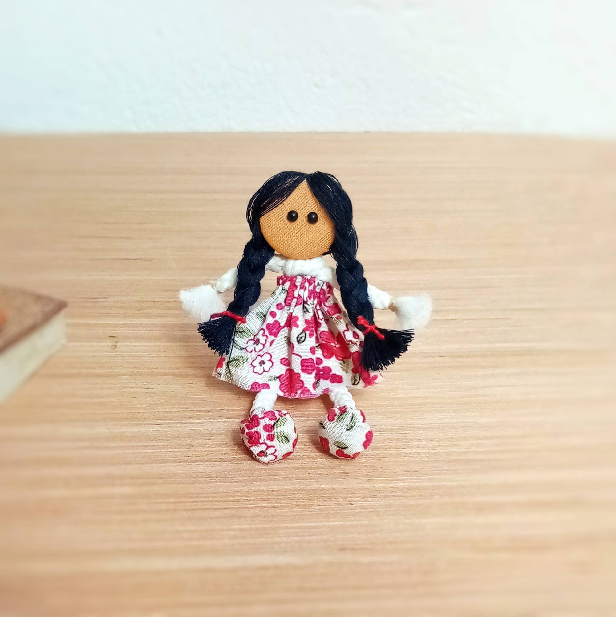 Miniature Doll Tiny Doll Braided Hair Two Plates Small Little | Etsy